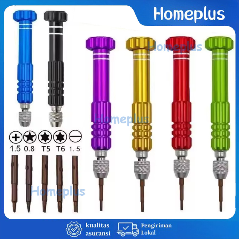 Jual Obeng Reparasi Hp Set 5 in1 / Obeng Reparasi / Screwdriver Jam ...