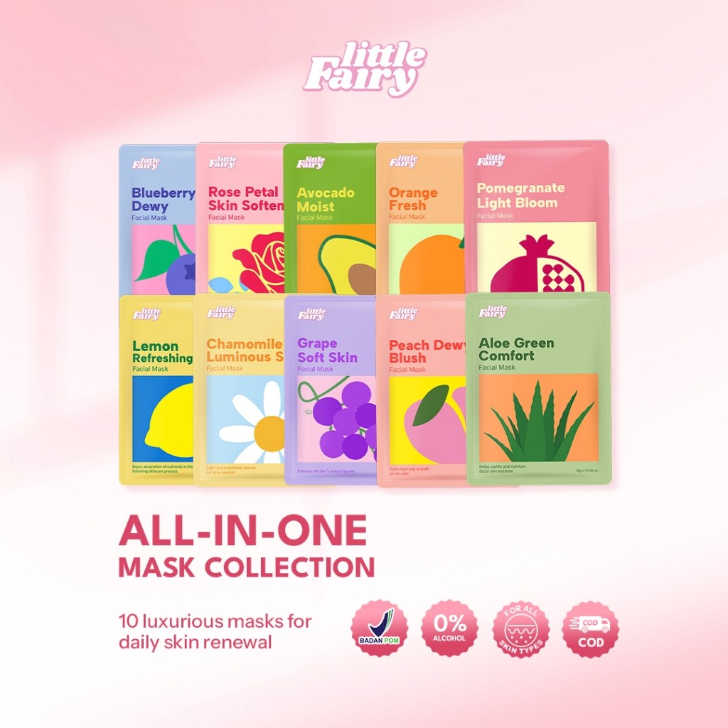 Jual LITTLE FAIRY Facial Natural Skin Care Mask Masker | Shopee Indonesia