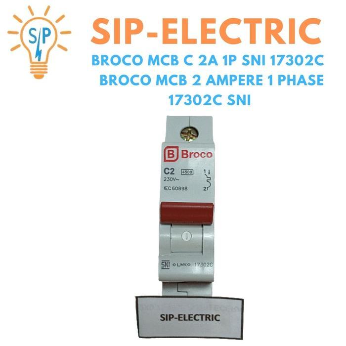 Jual Broco Mcb C 2A 1P Sni 17302C / Broco Mcb 2 Ampere 1 Phase 17302C ...