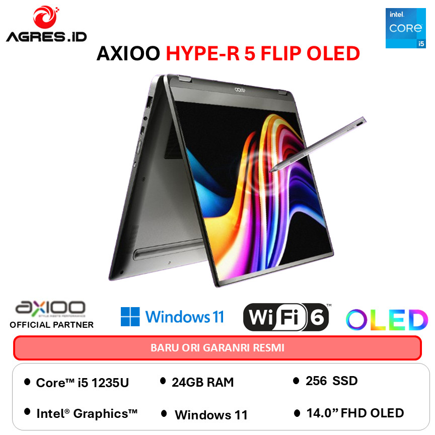 Jual AXIOO HYPE-R 5 FLIP OLED I5 1235U - 24GB 512GB WINDOWS11 14.0FHD ...
