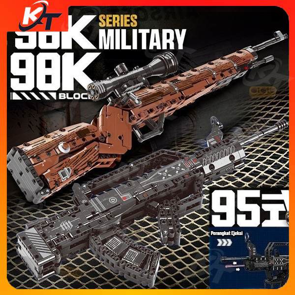 Jual Kompatibel Dengan Lego Brick Gun Fires 98K / AK47/95 Rifles Brick ...