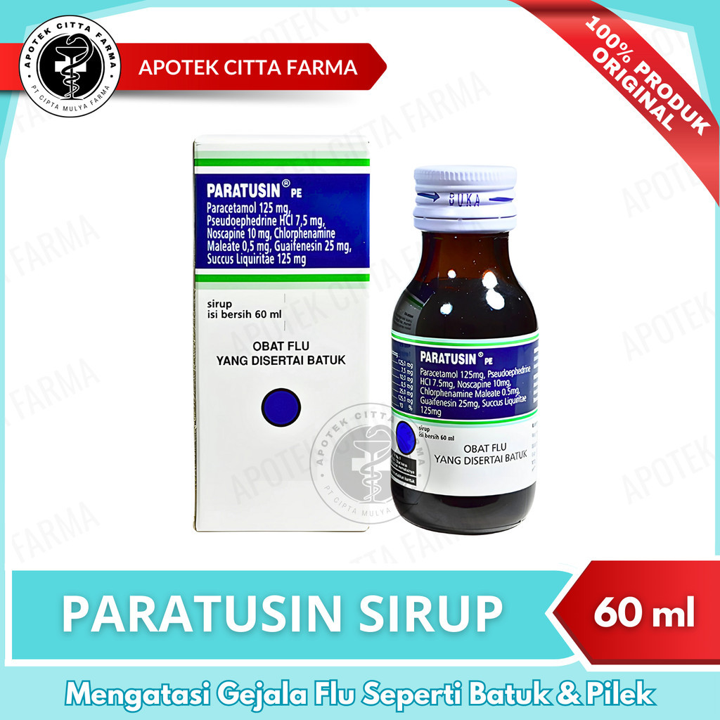 Jual Paratusin Sirup 60 ml - Obat Flu dan Batuk | Shopee Indonesia