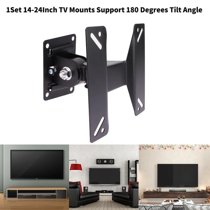Jual Bracket TV Monitor Kecil 14–24 Inch Wall Mount Adjustable VESA ...