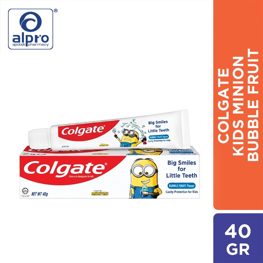 Jual Colgate Toothpaste Kids Minion Bubble Fruit 40 G | Shopee Indonesia