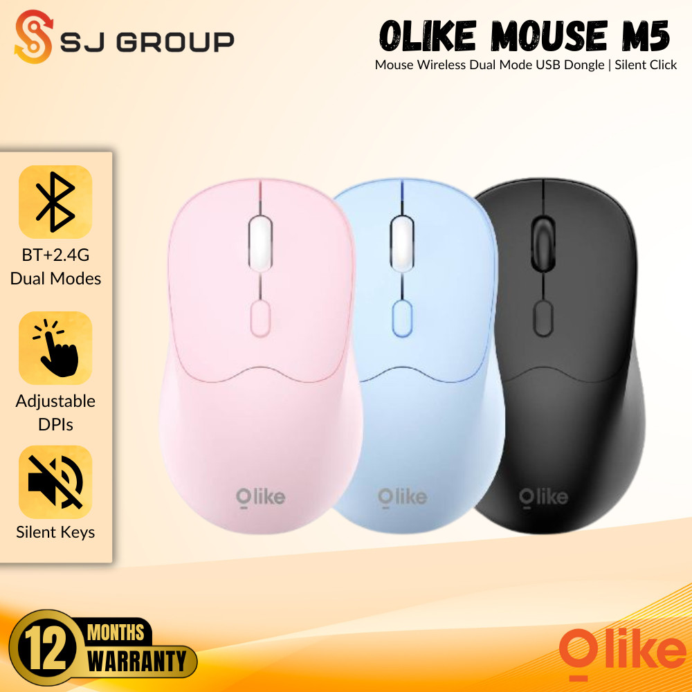 Jual Olike M5 Mouse Wireless Bluetooth Dual Mode dengan USB Dongle ...