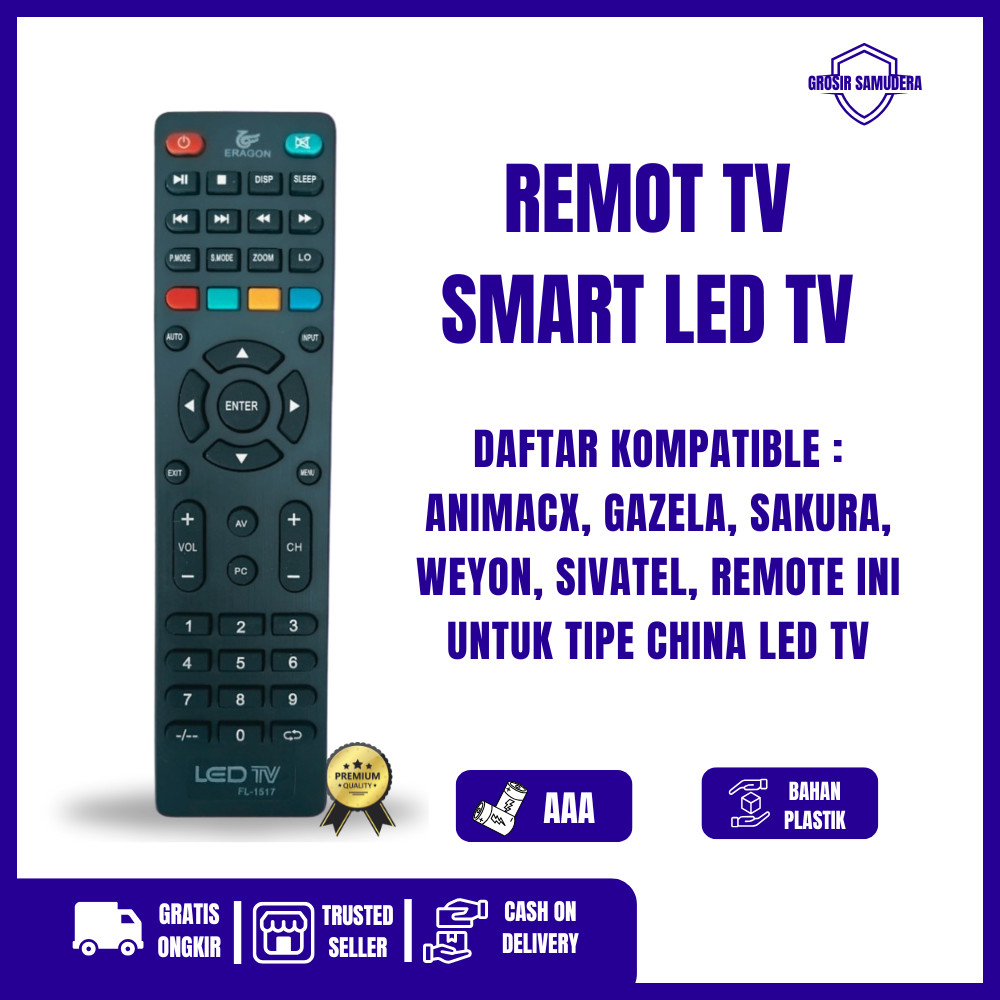 Jual Remote Remot TV sakura Animax Gazzela LED LCD Aoyama China Ikedo ...