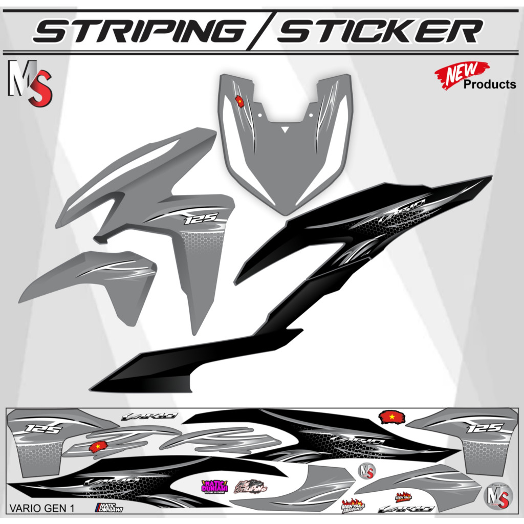 Jual STRIPING STIKER VINIL VARIASI VARIO GEN 1 COSTUM VARKY DESIGN ...