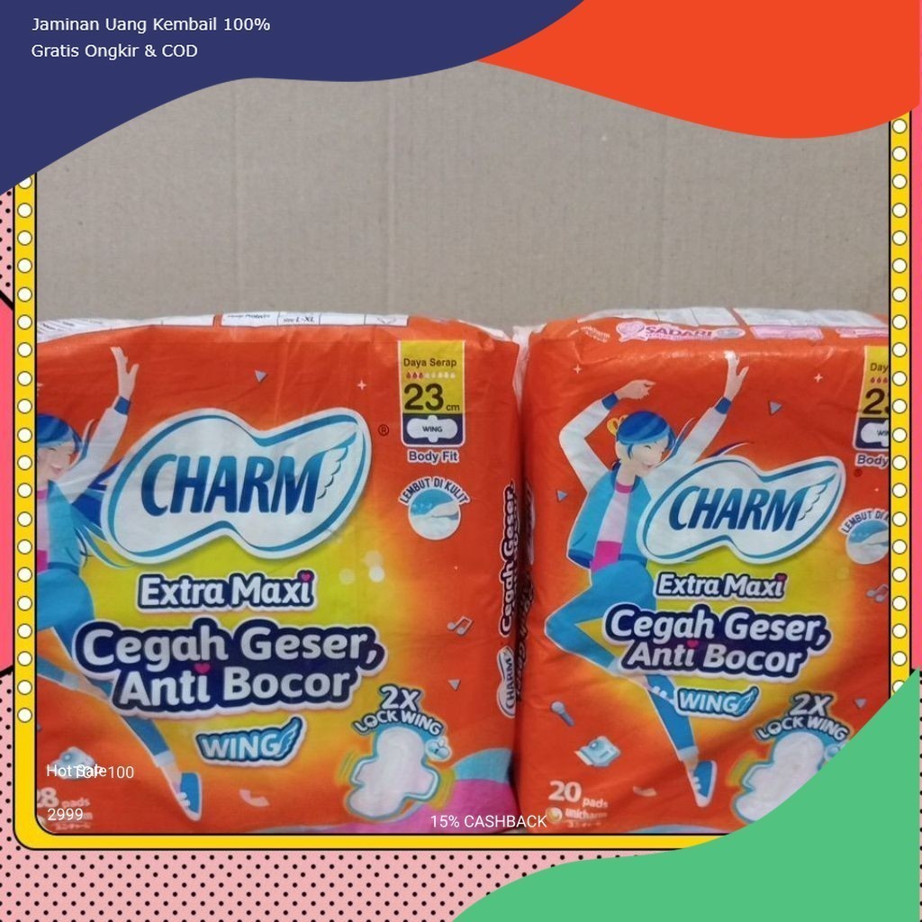 Jual Charm Extra Maxi Wings/Non Wings | Shopee Indonesia