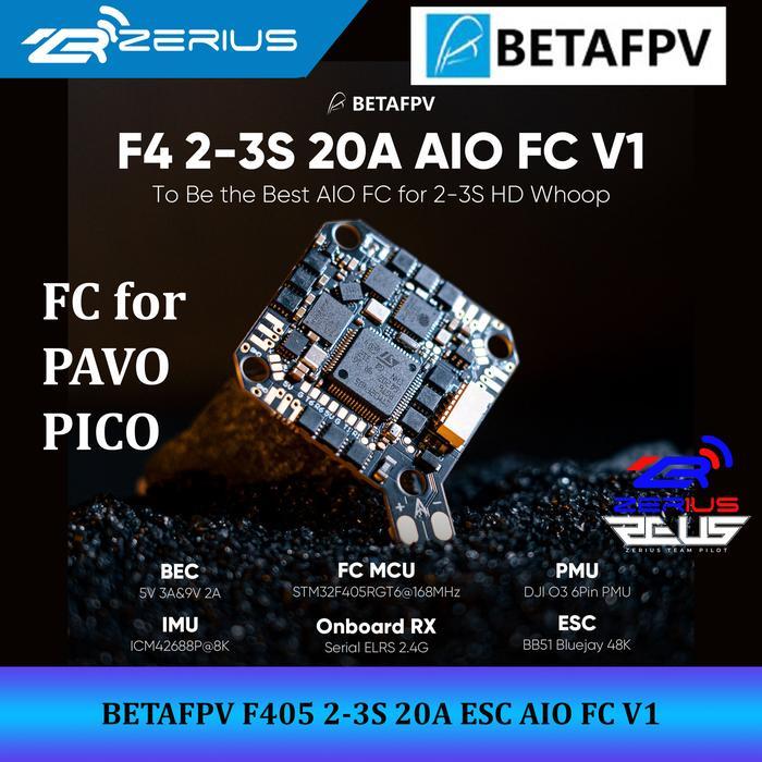 Jual Omah Accessories BETAFPV F405 2-3S 20A ESC AIO for Pavo Pico ELRS ...