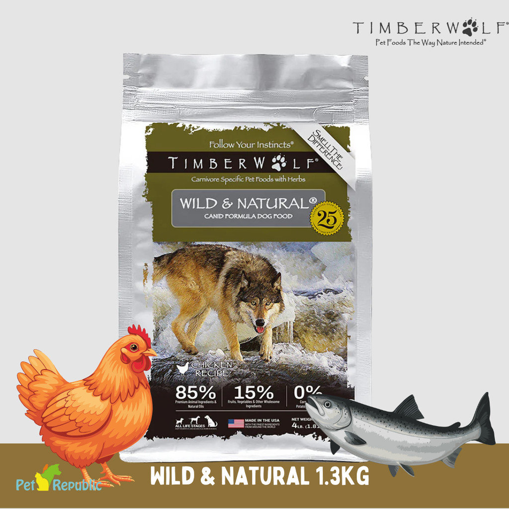 Jual TIMBERWOLF Makanan Anjing Chicken Fish Wild and Natural 1.3kg ...