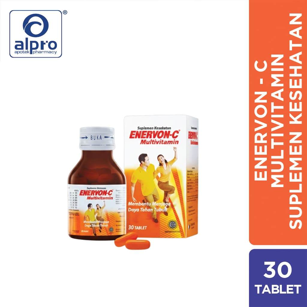 Jual Enervon C Suplemen Daya Tahan Tubuh 30 Tablet | Shopee Indonesia