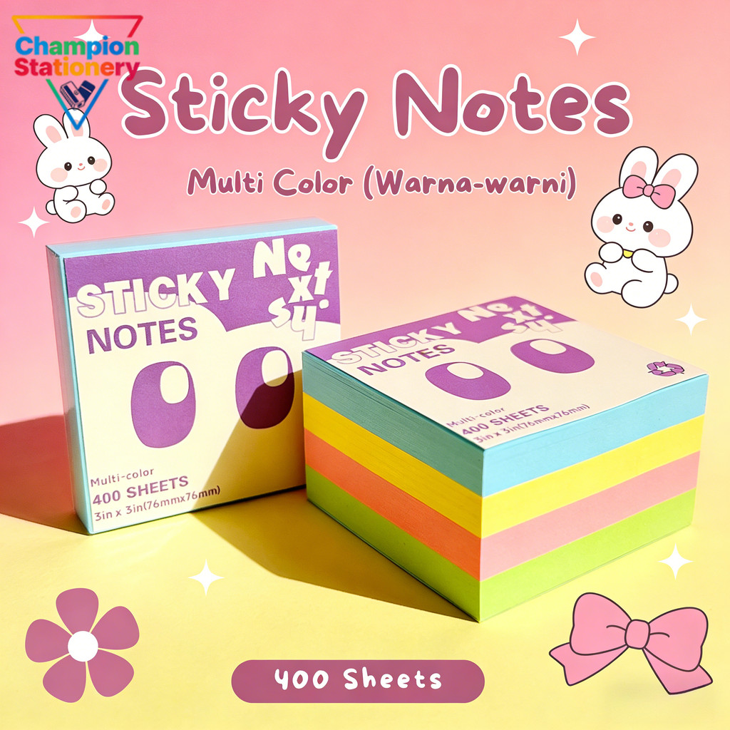 Jual Nextsy Sticky Notes Lucu Warna Macaron 400 Lembar - Cocok Kantor ...