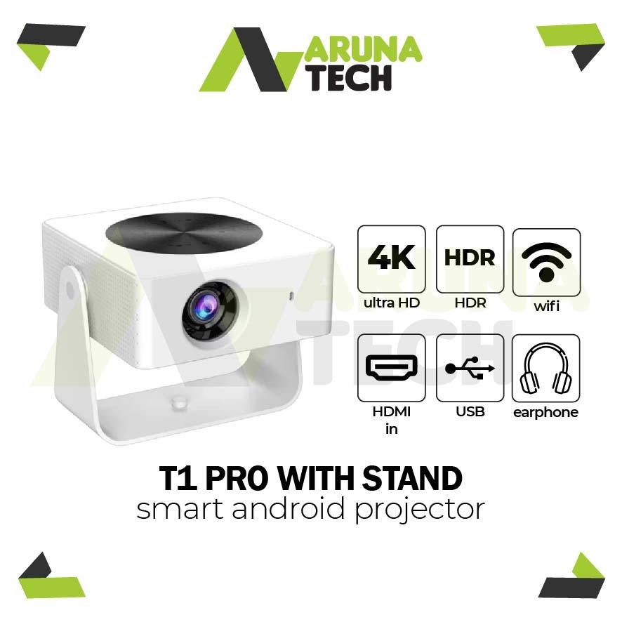 Jual Proyektor Mini T1 PRO Smart 4K Auto Fokus Keystone | Shopee Indonesia