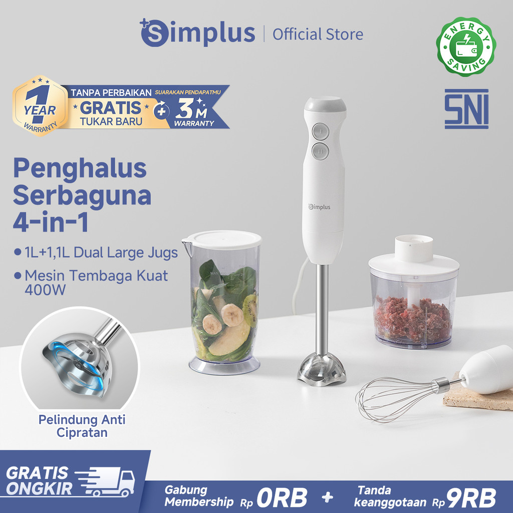 Jual Simplus Blender 400W Genggam Serbaguna 4-in-1 Mixers Genggam ...