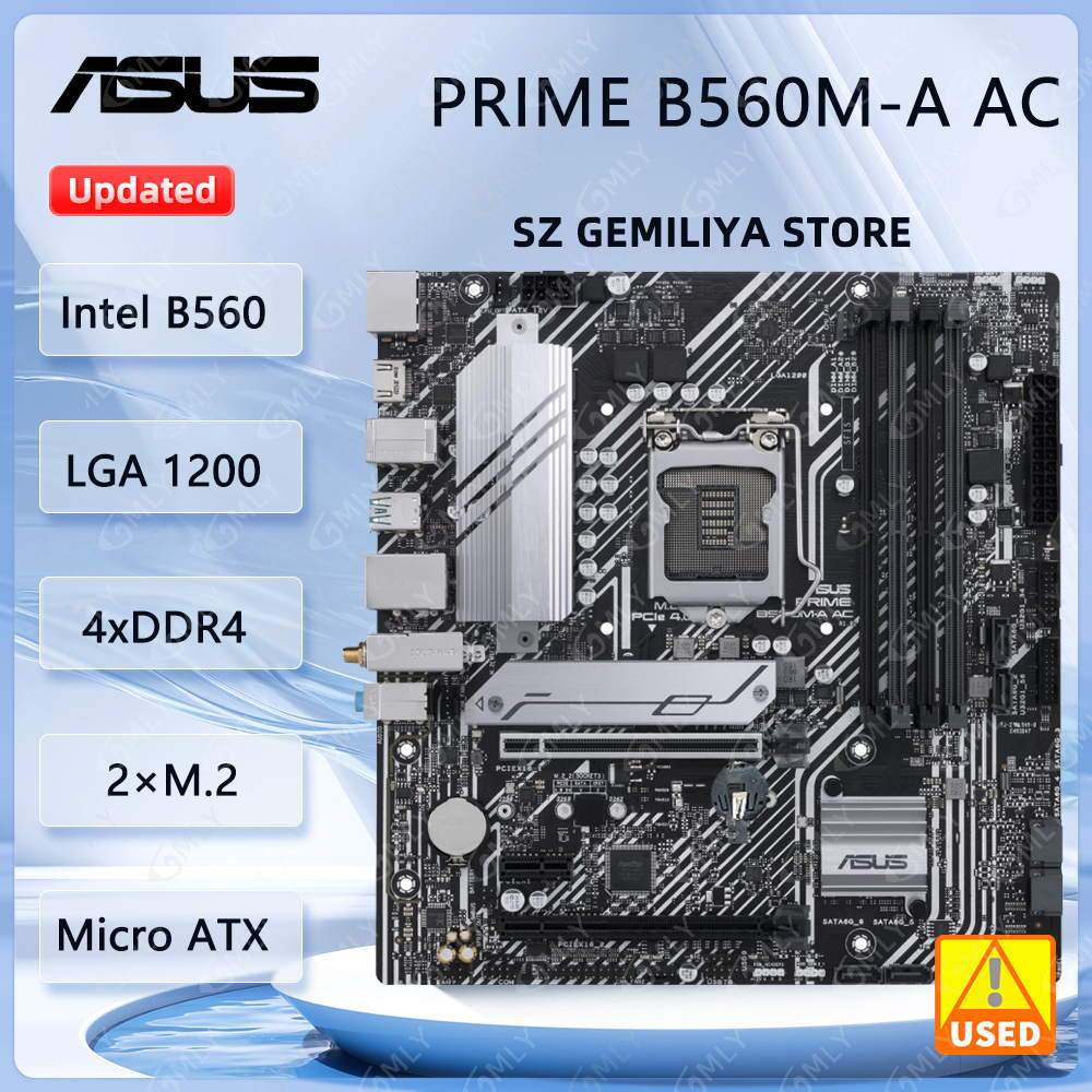 Jual ASUS PRIME B560M-A AC Motherboard Intel B560 LGA 1200 DDR4 128GB ...