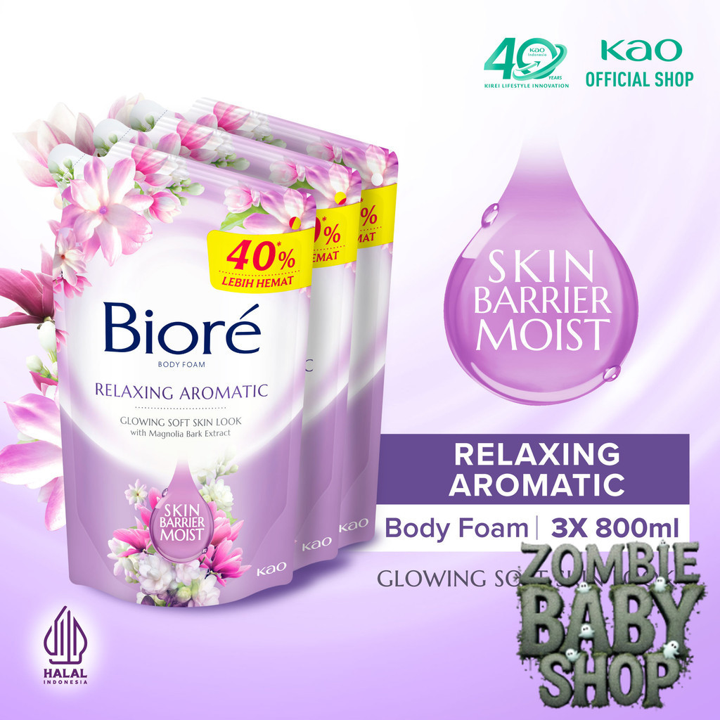 Jual Biore Body Foam Sabun Mandi Cair Relaxing Aromatic Pouch 800ml ...