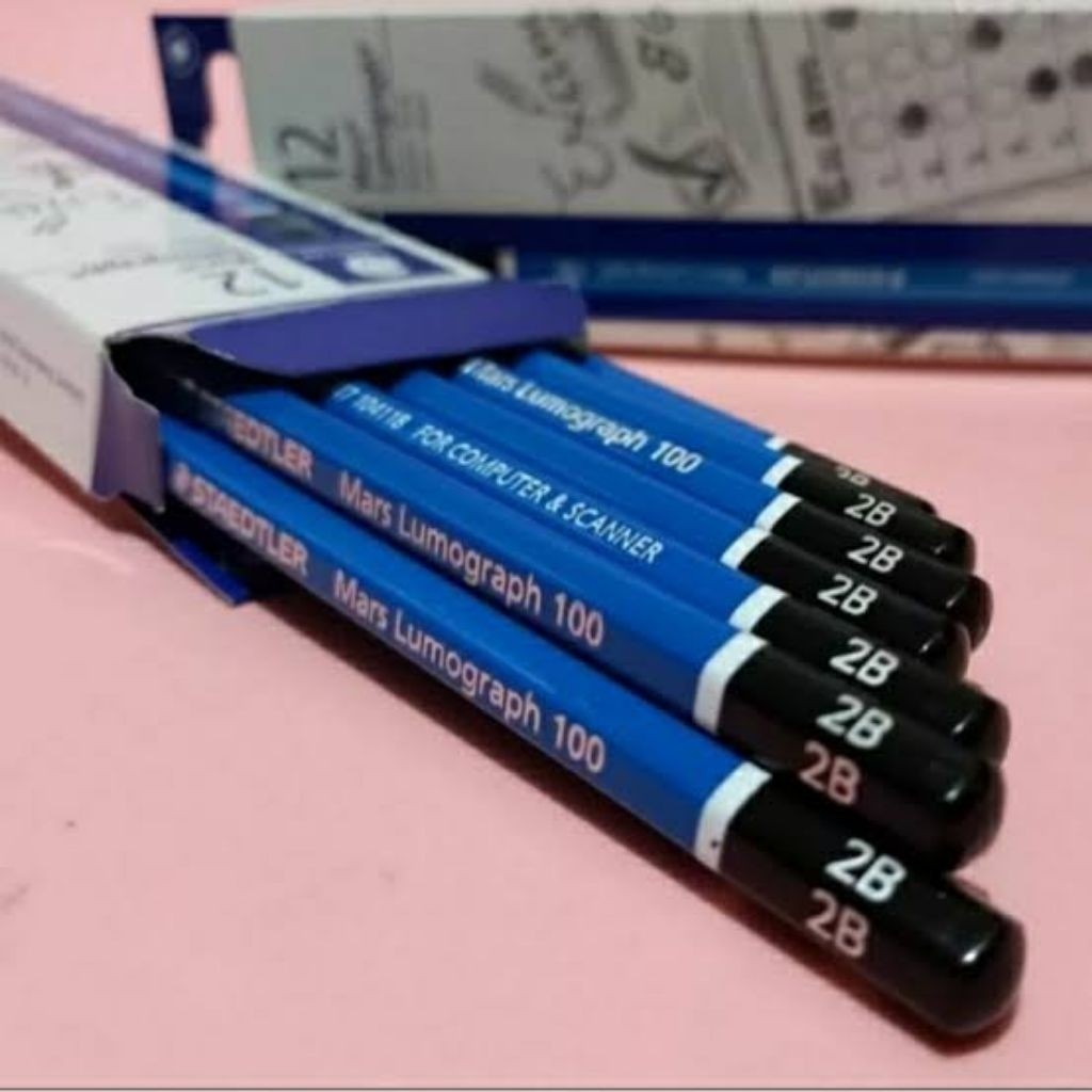Jual pensil 12 pcs PROMO!!! 1 PACK PENSIL STAEDLER 2B UJIAN COMPUTER ...