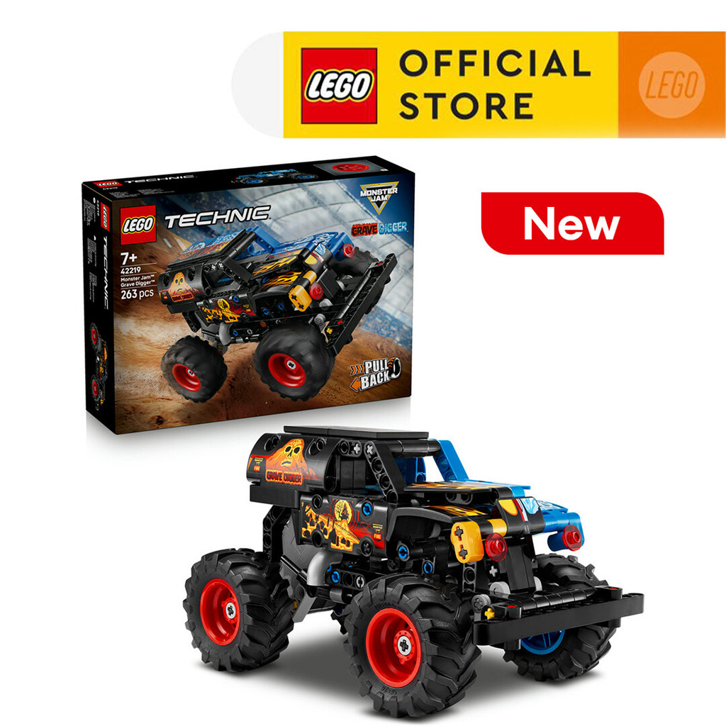 Jual LEGO Technic 42219 Monster Jam Grave Digger Fire and Ice (263 ...