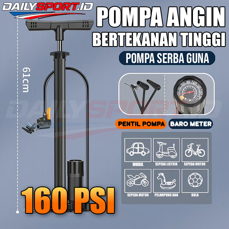 Jual Pompa Angin Portable Tekanan Tinggi dengan Tabung Meter Akurat ...