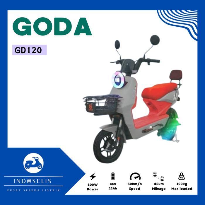 Jual SEPEDA LISTRIK GODA GD120 500 WATT |GARANSI RESMI| GD110/GD125 ...