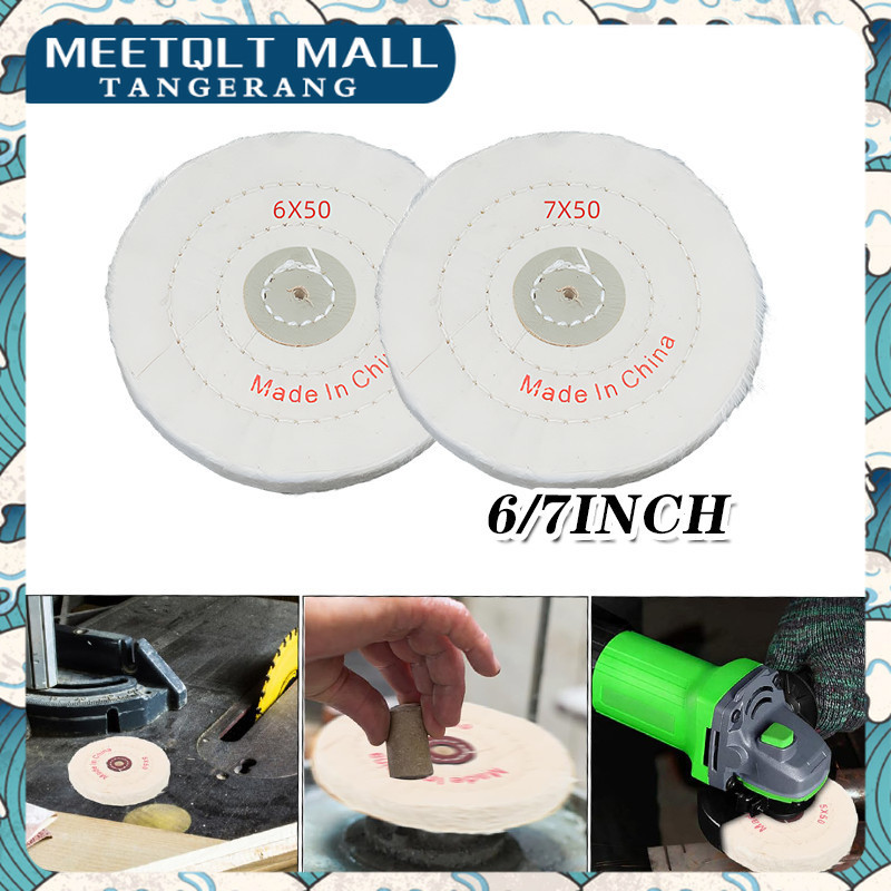 Jual 50 Lembar Kain Poles Woll 6 inch 7 inch Polishing Wheel Flanel ...