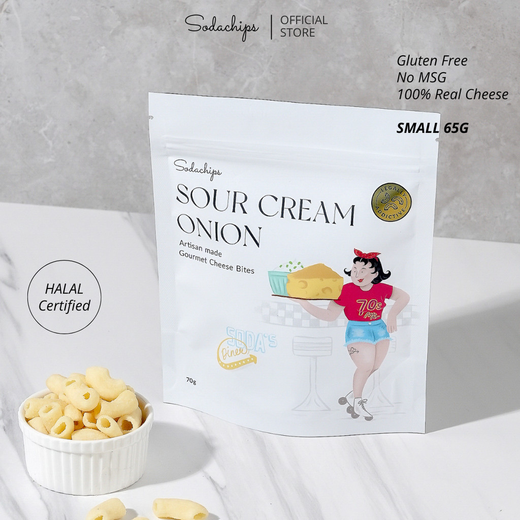Jual SOUR CREAM ONION Cheese Bites (Small) - Healthy snack by Sodachips ...