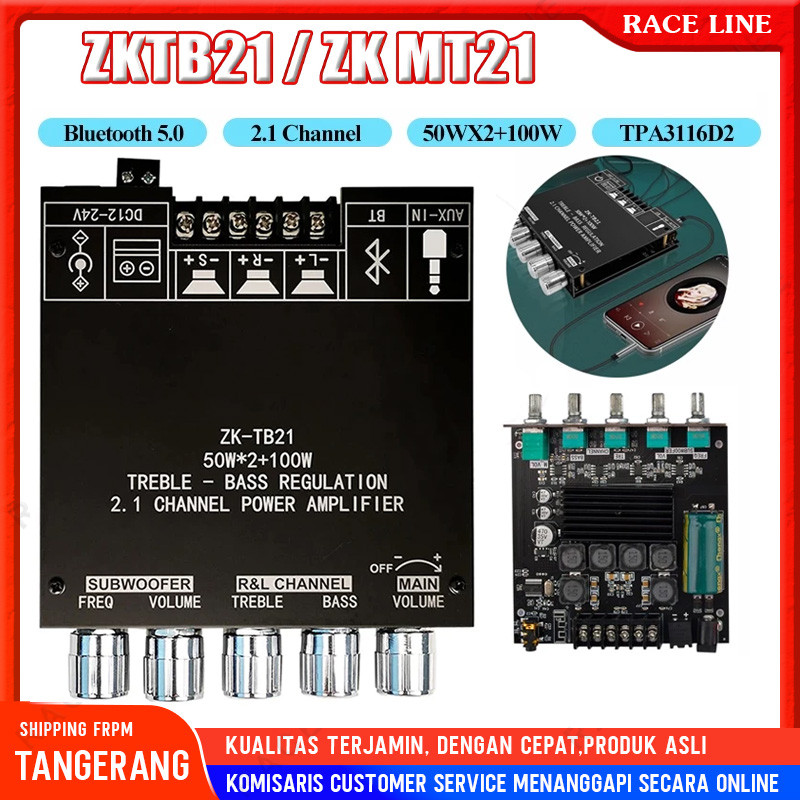 Jual ZK TB21 ZK MT21 ZK 502MT Amplifier Bluetooth 5.0 TPA3116D2 2.1 ...