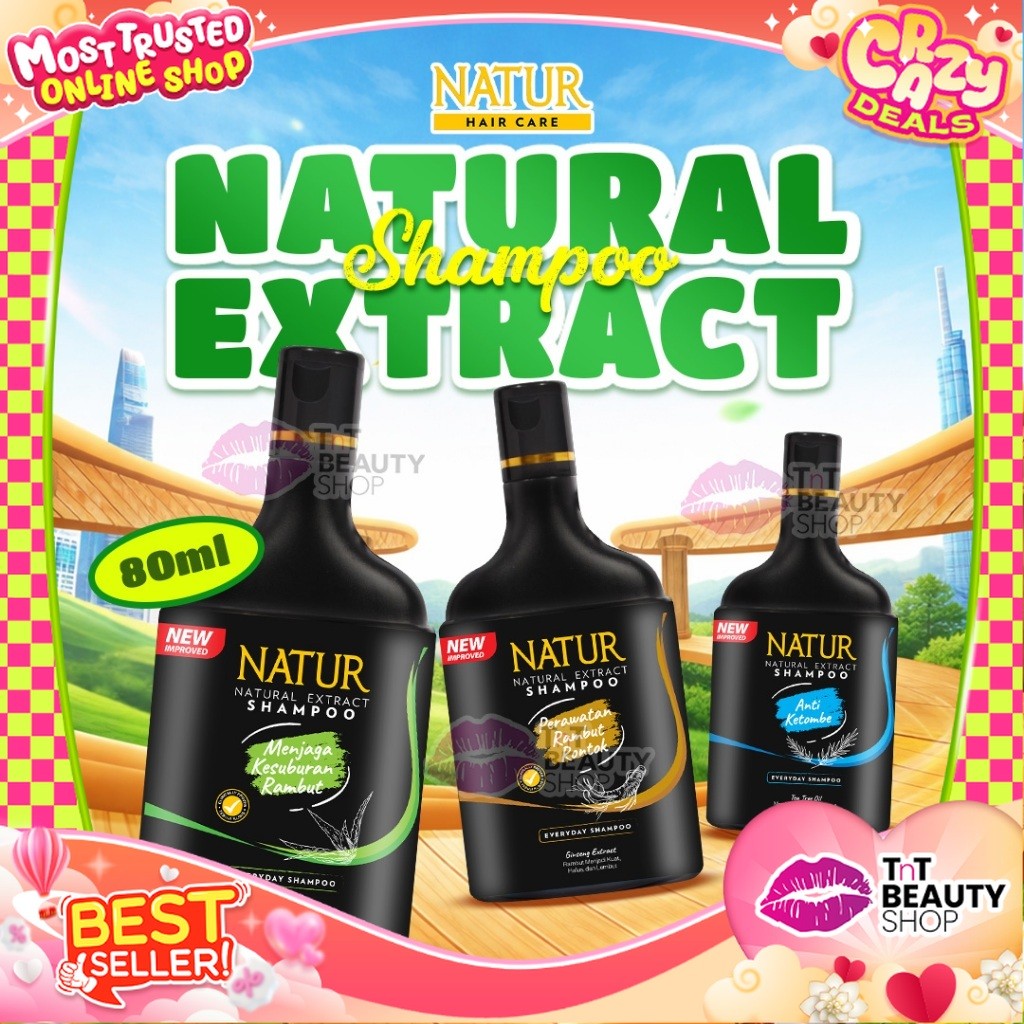 Jual NATUR Natural Extract Shampoo | Shampoo Herbal | Olive Oil ...