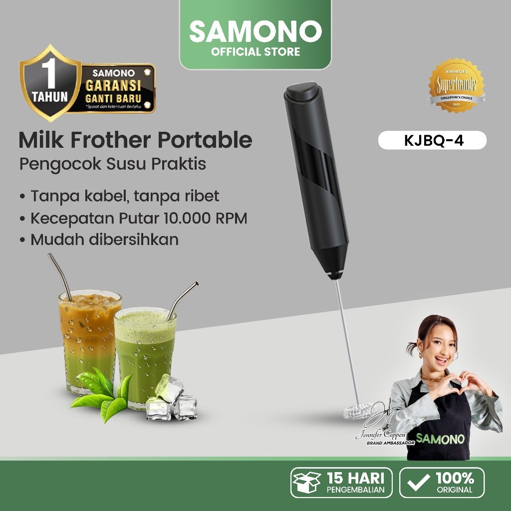 Jual SAMONO Pengocok Susu Portable Foam Kopi Susu Latte pengaduk matcha ...