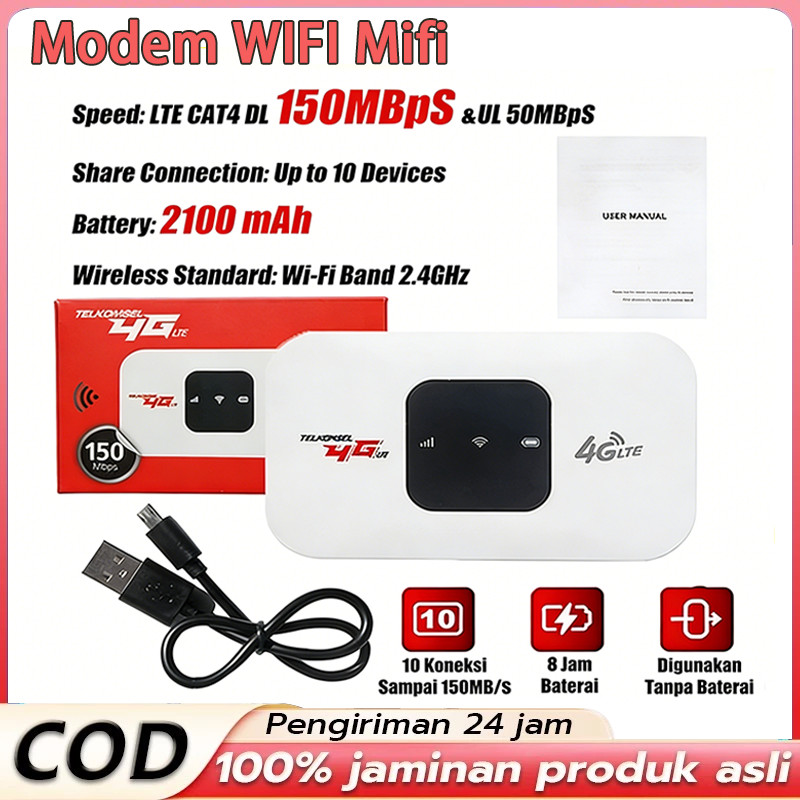 Jual Modem WIFI Mifi 4G All Operator USB 500Mbps Portable Mobile WiFi ...