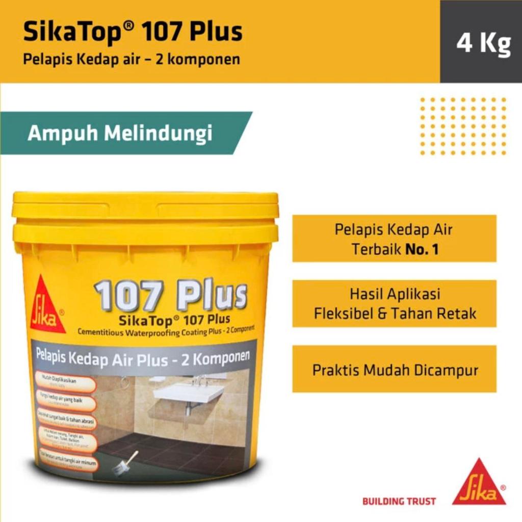 Jual Sika Top 107 Plus 4 Kg Semen Coating Waterproofing A + B Kedap Air ...