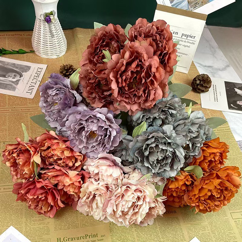Jual Grosir Bunga Buatan Mawar Peony Bundel 5 Kepala - Dekorasi ...