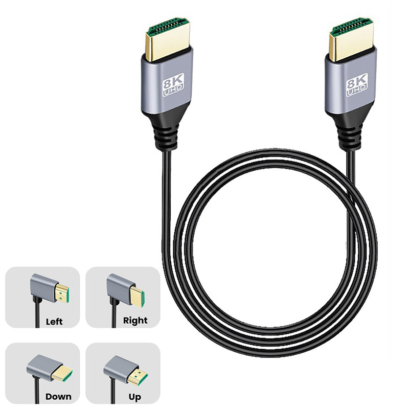 Jual 90 Degree Up/Down/Left/Right Angle 8K UHD Cable Support EARC ARC ...