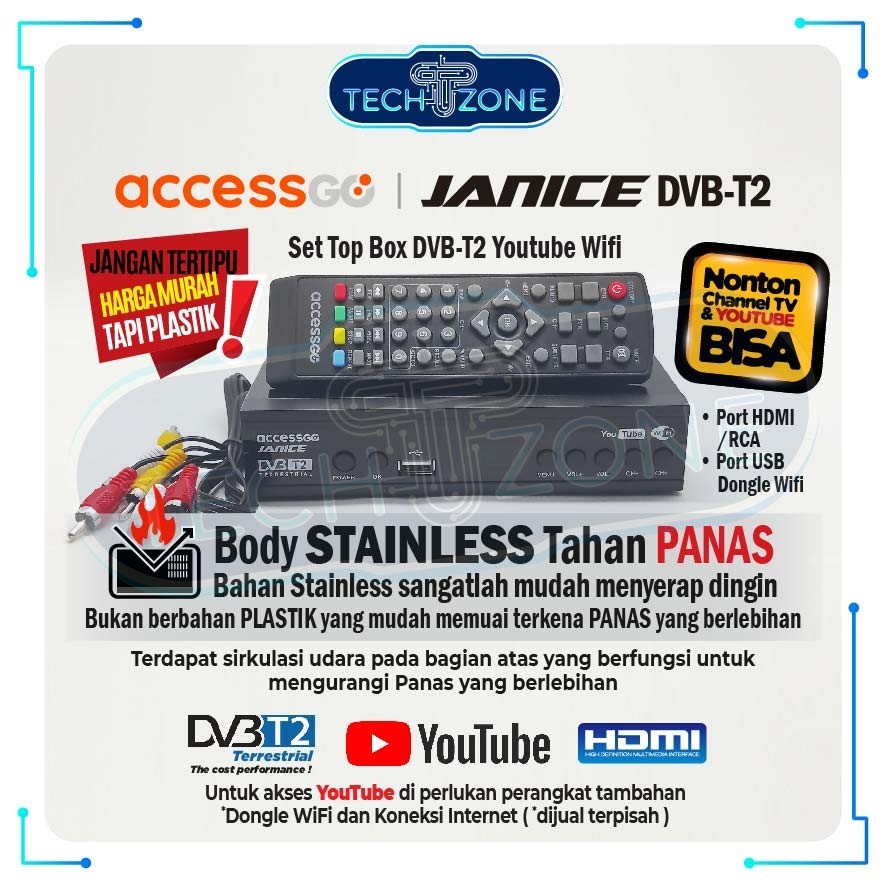 Jual Set Top Box STB DVB-T2 Wifi AccessGo Body Full Metal - Tech.Zone ...