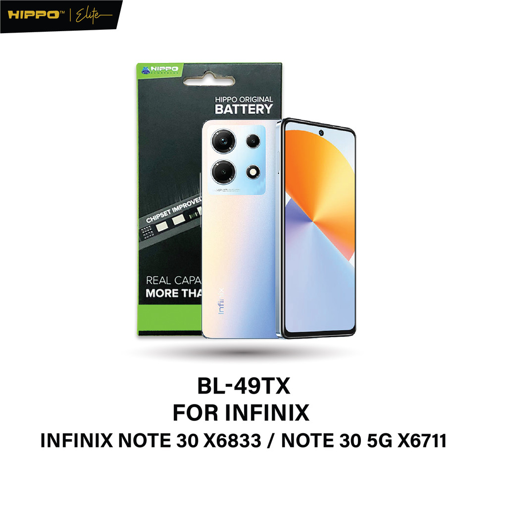 Jual Hippo Baterai BL-49TX INFINIX NOTE 30 X6833 / NOTE 30 5G X6711 ...