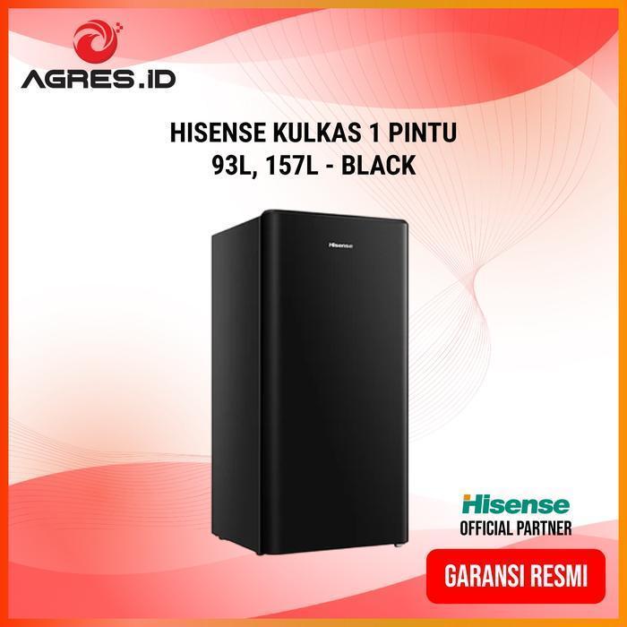 Jual HISENSE KULKAS 1 PINTU 157L, 93L top freezer - 93L BLACK | Shopee ...