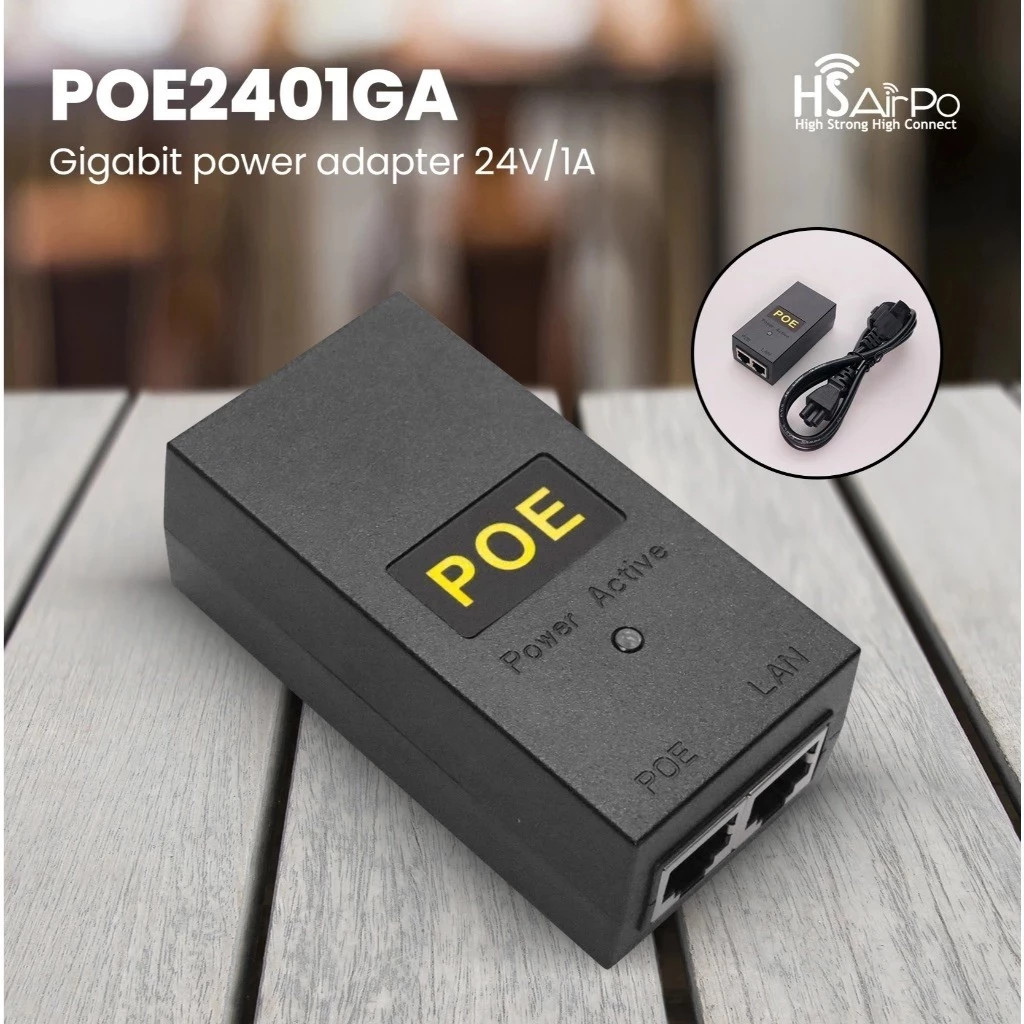 Jual HSAirPo POE Power Over Injector Passive Ethernet Adaptor POE 24V ...