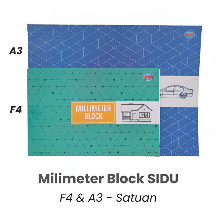 Jual [CUCI GUDANG] SIDU Millimeter Block F4 & A3 Buku Milimeter Blok ...