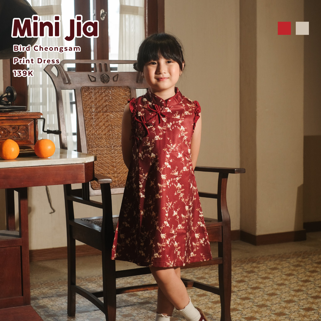 Jual Mini Jia Bird Cheongsam Print Dress -- Wear Micha | CNY Collection ...