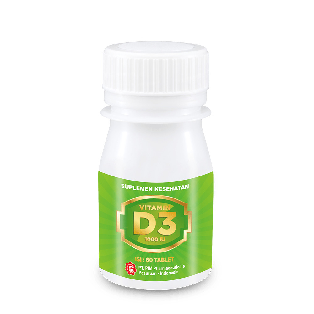 Jual PT Pim Vitamin D3 1000iu Pot isi 60 Tablet | Shopee Indonesia