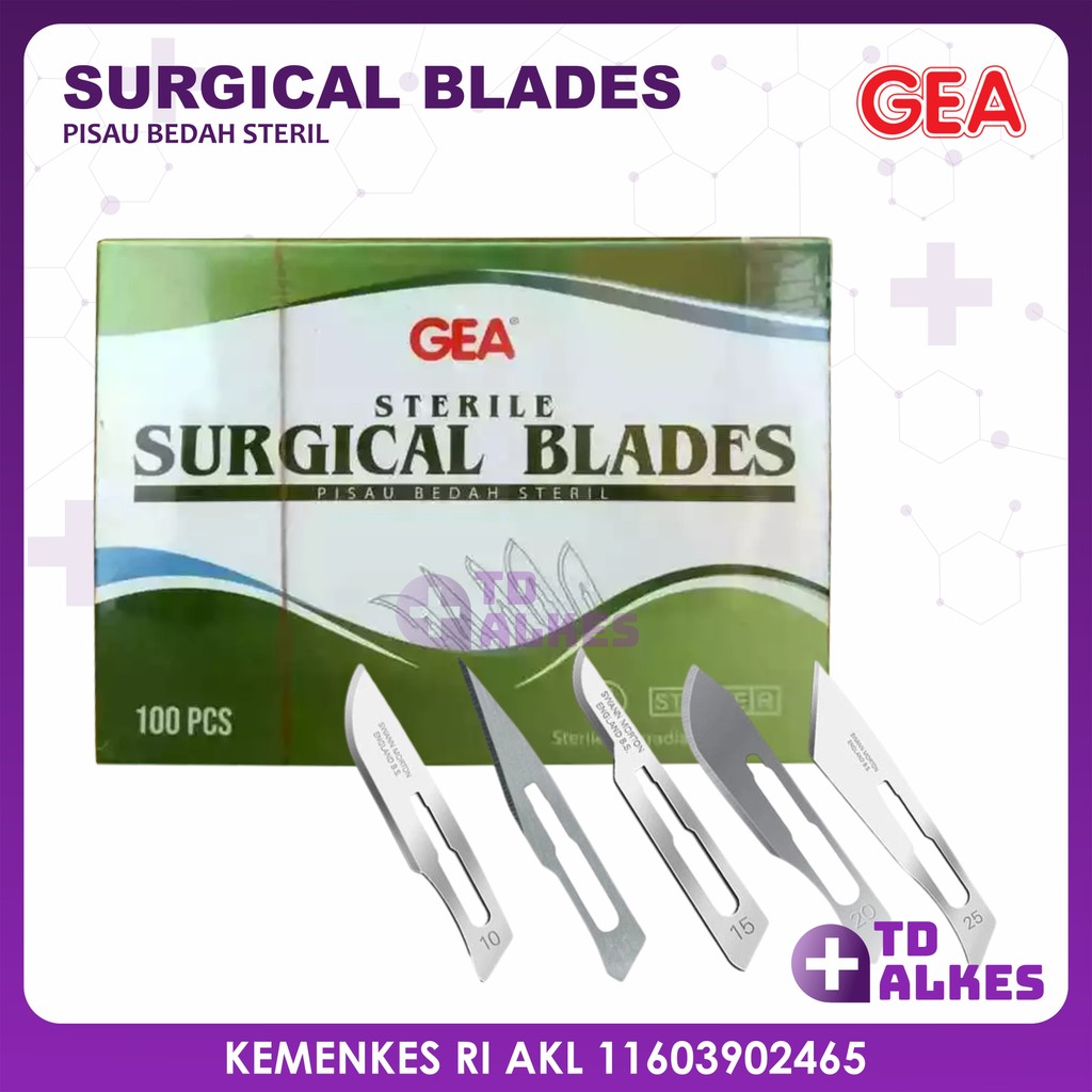 Jual Surgical Blade No 20 21 22 23 Mata Pisau Bedah Sterile Knife ...