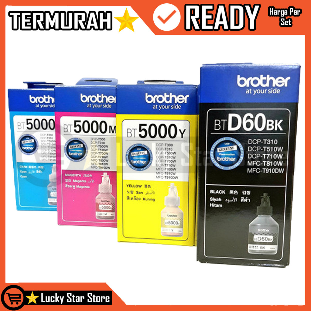 Jual Brother Satu Set Original Btd60bk Bt5000 Refill Ink Ori For ...