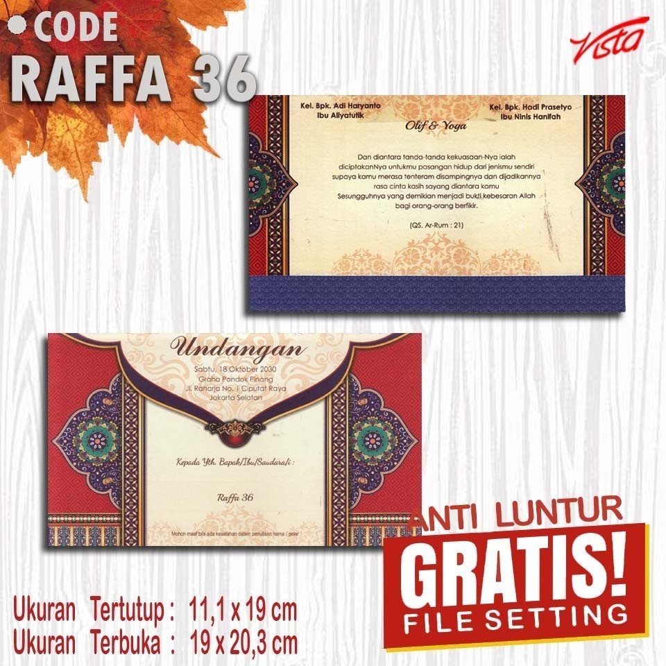 Jual Blangko Undangan RAFFA 36 Jember (Blangko Center) | Shopee Indonesia