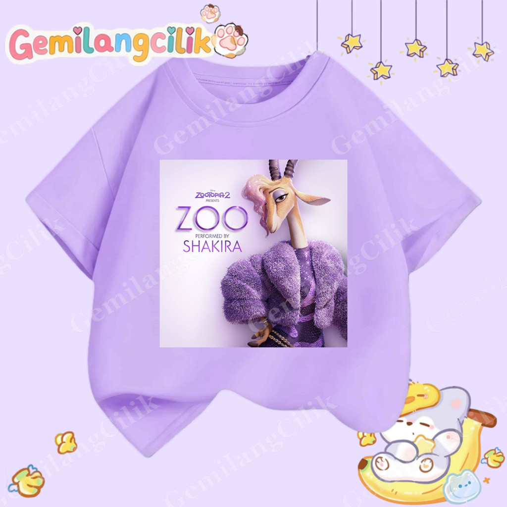 Jual Gemilang Cilik Kaos Lengan Pendek Zootopia Shakira Bergambar Domba ...