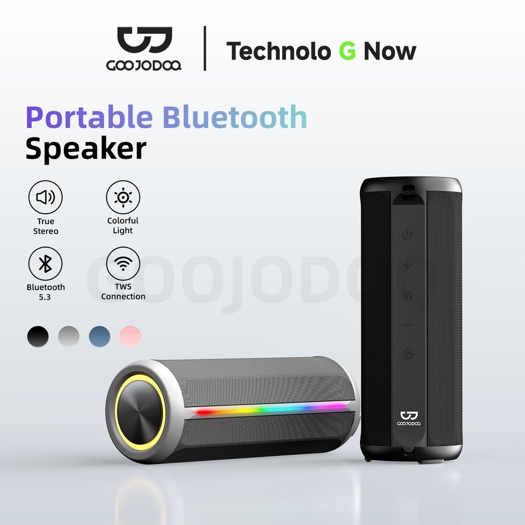 Jual GOOJODOQ Bluetooth Speaker RGB Ambience Light, Multi-Mode Playback ...