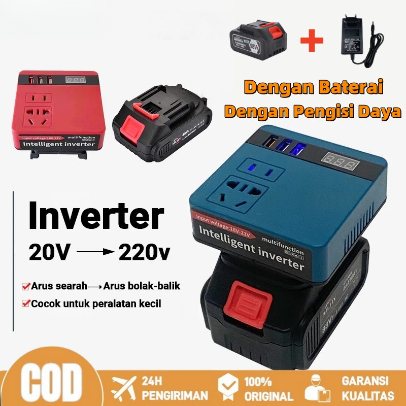 Jual Inverter multifungsi daya tinggi 21V ke 220V 100W dengan 3 port ...