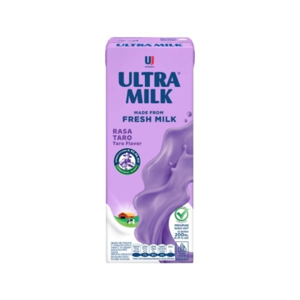 Jual ULTRA MILK RASA TARO 200 ML | Shopee Indonesia