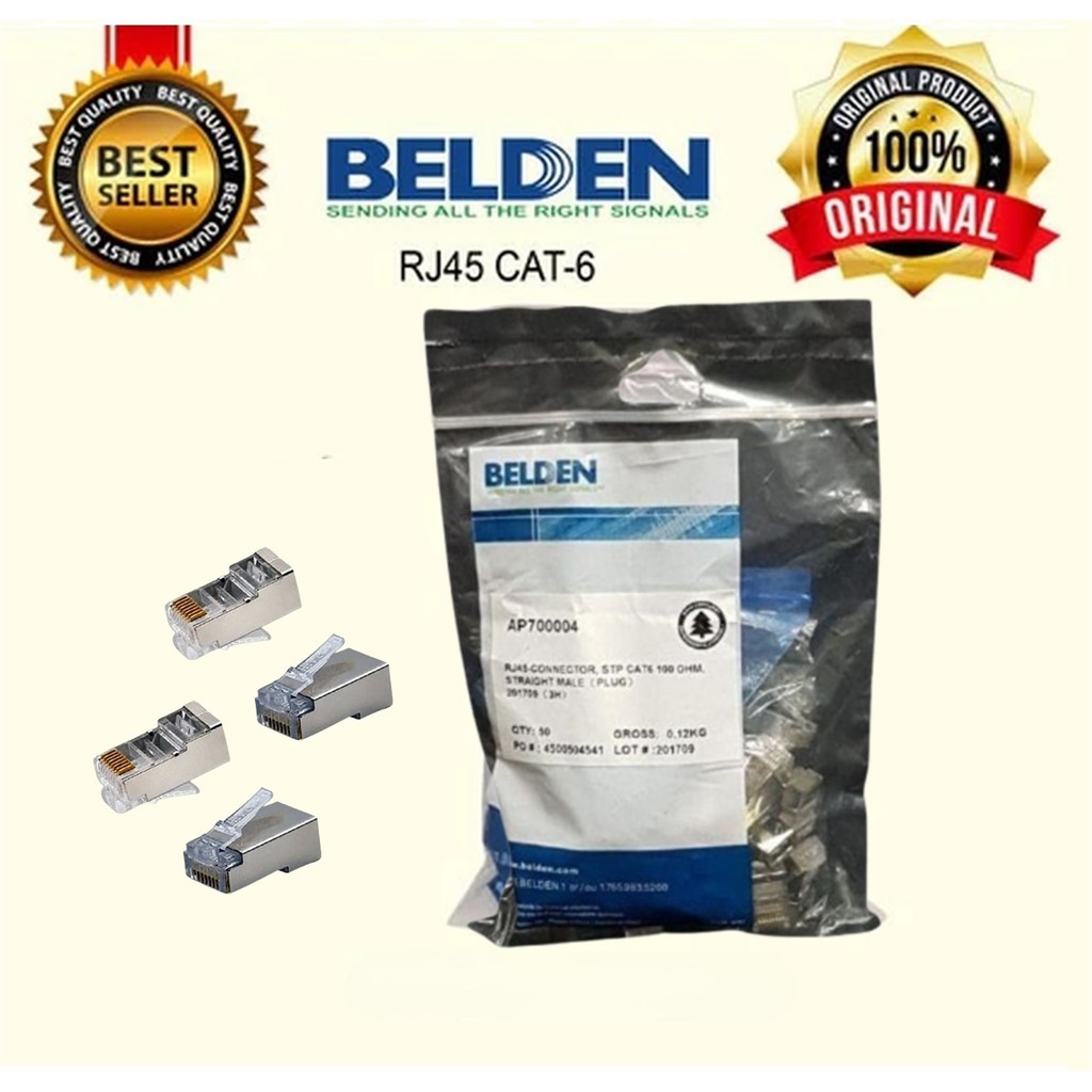 Jual Belden AP700004 Connector Konnector RJ45 STP FTP Cat 6 Cat 6e Cat6 ...