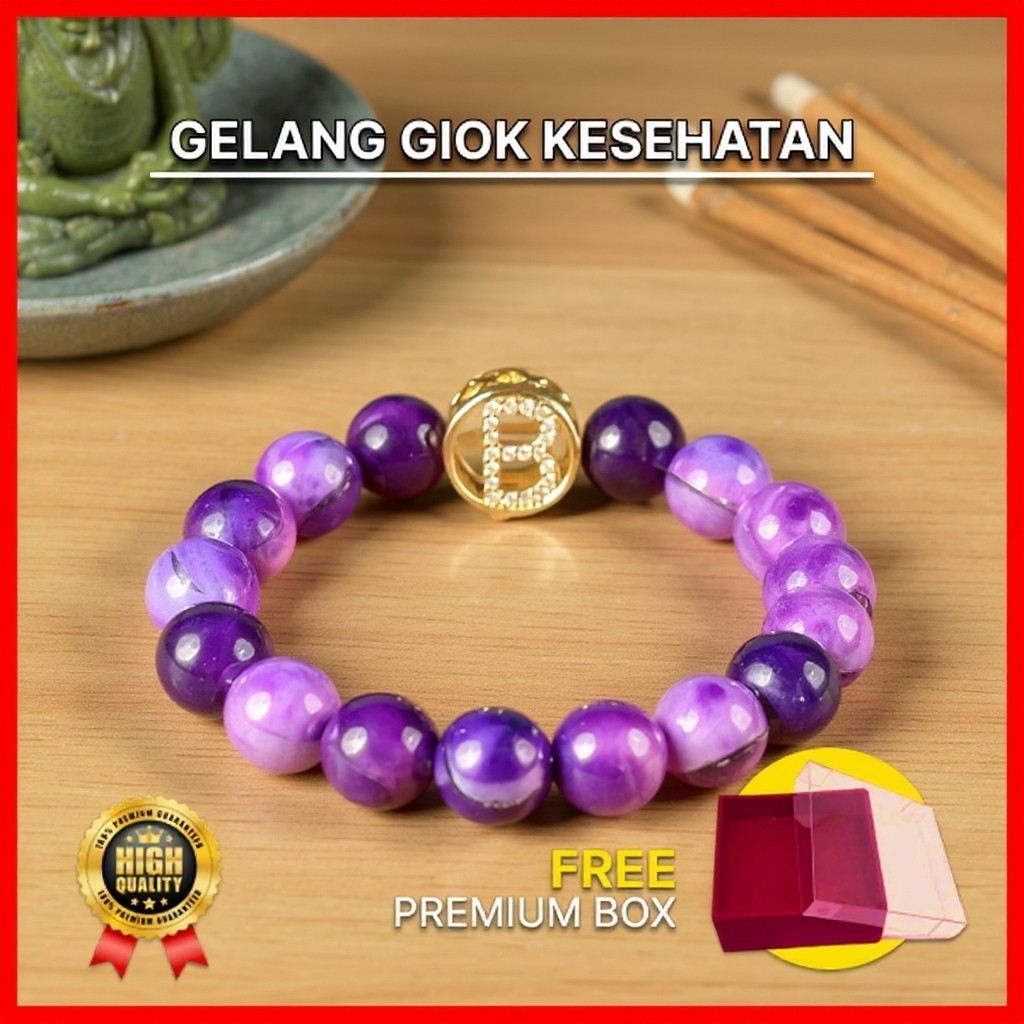 Jual AMIRA Hadiah Ulang Tahun untuk Istri – Gelang Giok Ungu Tua Elegan ...