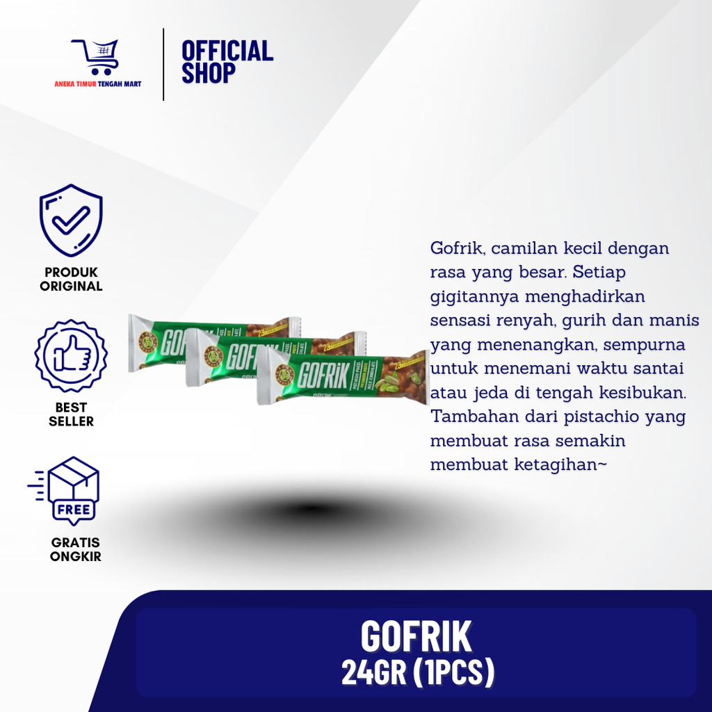 Jual Gofrik Chocolate Pistachio Halal 24g (1pcs) | Shopee Indonesia